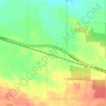 Mapa topográfico Cherhill, altitud, relieve