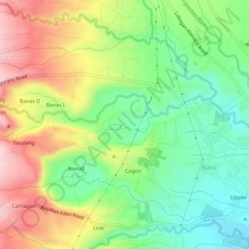 Mapa topográfico Toril District, altitud, relieve