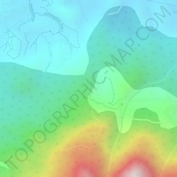 Mapa topográfico Calicut - Vythiri - Gudalur Road, altitud, relieve