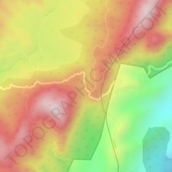 Mapa topográfico Entrada Nacimiento del Rio Bogota, altitud, relieve