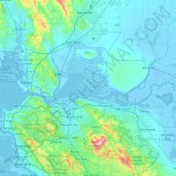 Mapa topográfico Dutton Island, altitud, relieve