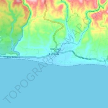 Mapa topográfico Cidaun, altitud, relieve