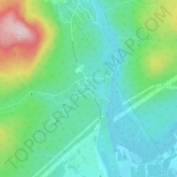 Mapa topográfico Côte-du-Lac, altitud, relieve
