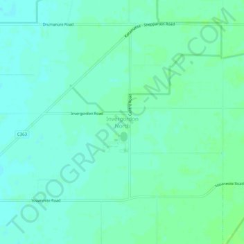 Mapa topográfico Invergordon North, altitud, relieve