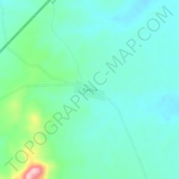 Mapa topográfico Bodaa, altitud, relieve
