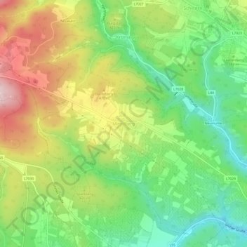 Mapa topográfico Mittelberg, altitud, relieve