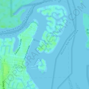 Mapa topográfico The Sovereign Islands, altitud, relieve