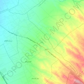 Mapa topográfico Belli, altitud, relieve