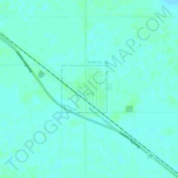 Mapa topográfico Lang, altitud, relieve