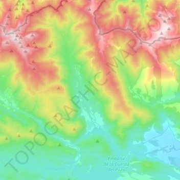 Mapa topográfico Vinuesa, altitud, relieve