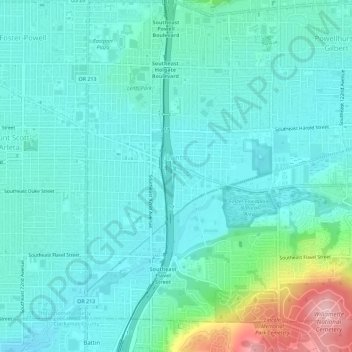 Mapa topográfico Lents, altitud, relieve