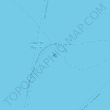 Mapa topográfico Fort Boyard, altitud, relieve