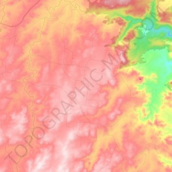 Mapa topográfico Red Range, altitud, relieve