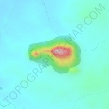 Mapa topográfico Serra da Tamanca, altitud, relieve
