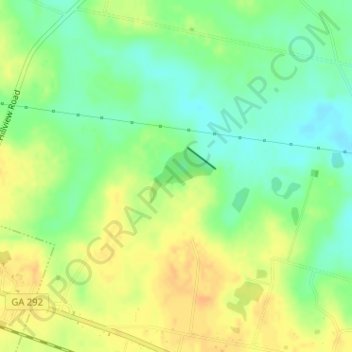 Mapa topográfico Harris Lake, altitud, relieve