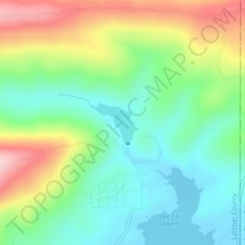 Mapa topográfico Lake Talihina, altitud, relieve