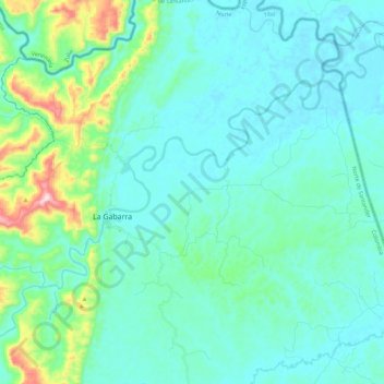 Mapa topográfico Catatumbo, altitud, relieve