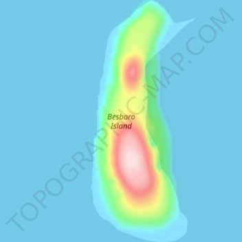 Mapa topográfico Besboro Island, altitud, relieve