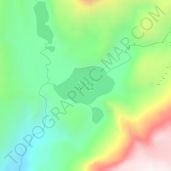 Mapa topográfico Laguna del Atuel, altitud, relieve
