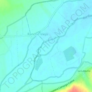 Mapa topográfico Rio Conchos, altitud, relieve