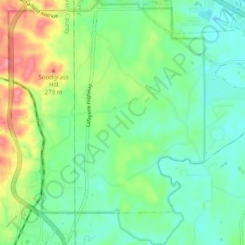 Mapa topográfico Chickamauga and Chattanooga National Military Park ...