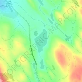 Mapa topográfico Separation Lake, altitud, relieve