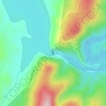 Mapa topográfico Tantangara Dam, altitud, relieve