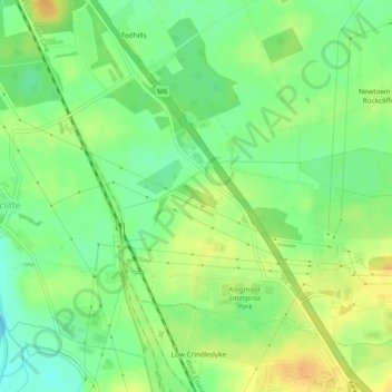 Mapa topográfico Oatlands Plantation, altitud, relieve