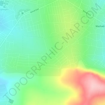 Mapa topográfico Jane Furse Memorial Lake, altitud, relieve