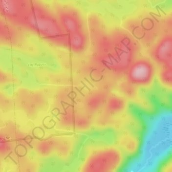 Mapa topográfico Lac des Sables, altitud, relieve