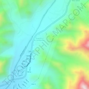 Mapa topográfico Zona Arqueológica Monumental Huaycán de Cieneguilla ...