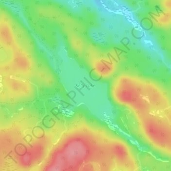 Mapa topográfico Kelly Lake, altitud, relieve